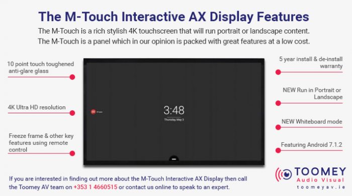 The M-Touch Interactive AX Display | Toomey AV Ireland