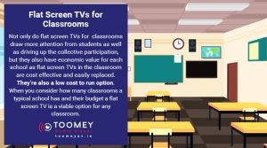 Flat Screen TV for Classroom - Keeping The Eyes Forward | Toomey AV